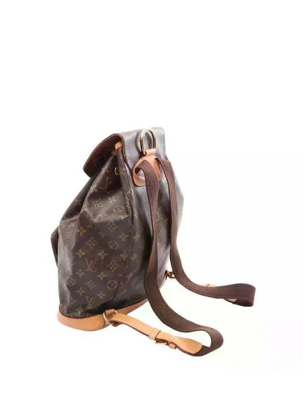 LOUIS VUITTON 2001 Monogram Montsouris Gm Backpack - Brown