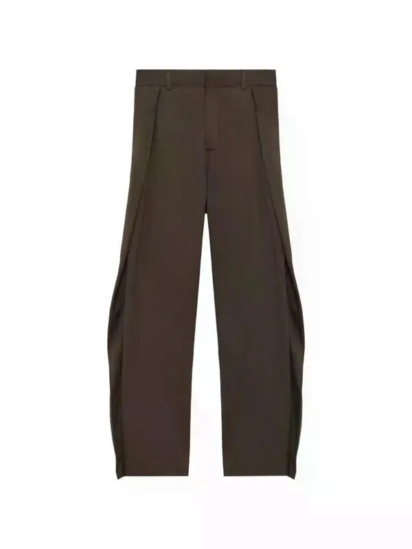 Loewe Draped Panel Trousers Wide Leg - Brown