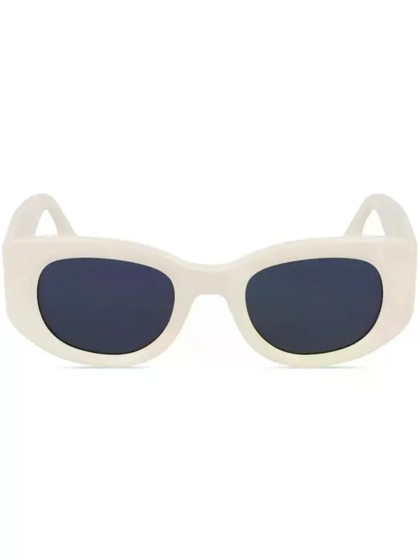 Victoria Beckham Oval-frame Sunglasses - Neutrals