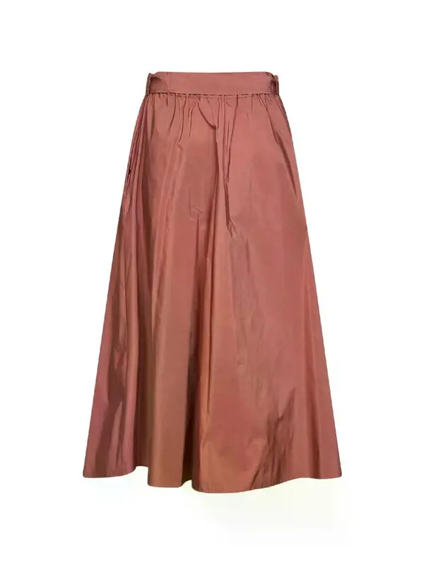 Max Mara Pleated Belted Midi Skirt