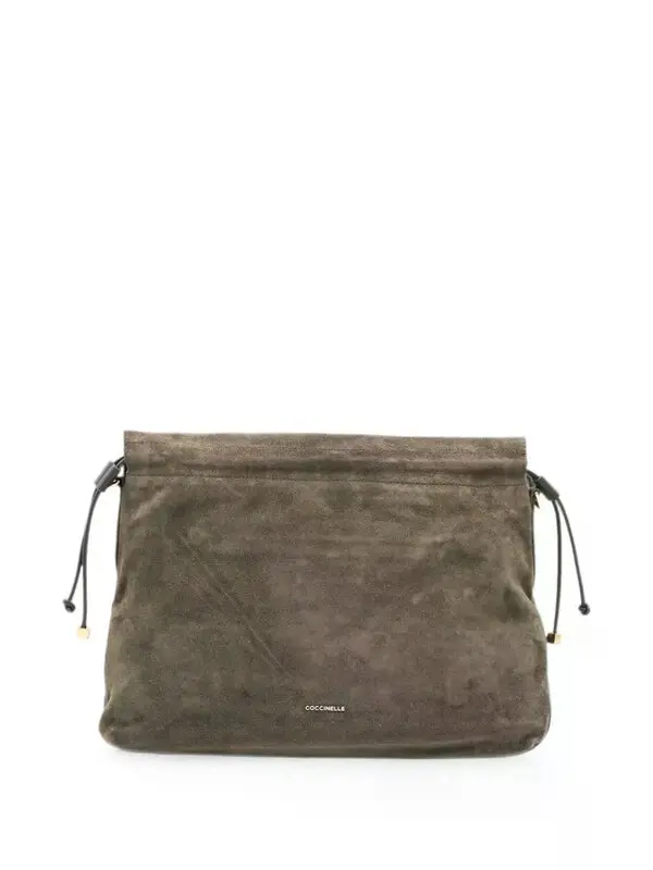 COCCINELLE Medium Lidia Logo-embossed Suede Shoulder Bag