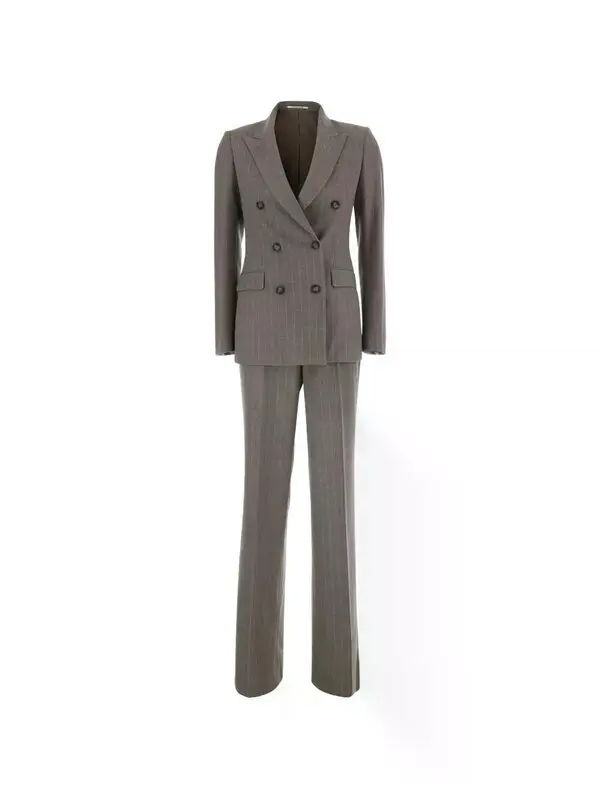 Tagliatore Parigi Pinstriped Double-breasted Suit - Neutrals