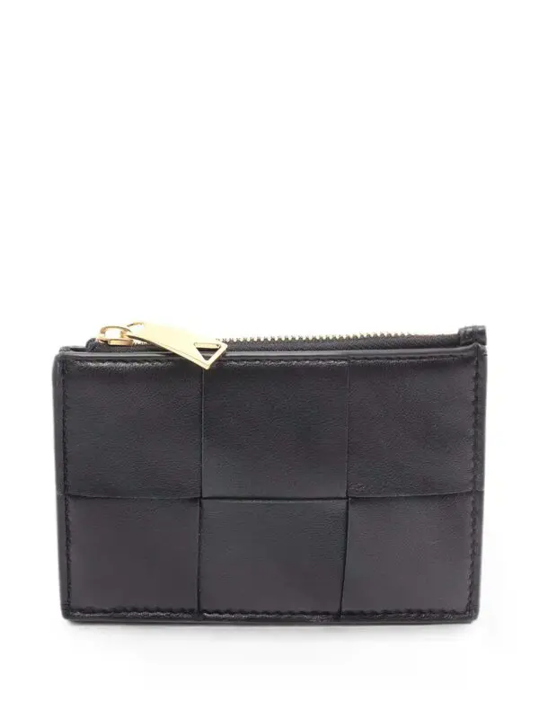 Bottega Veneta Cassette Keyring Coin Purse - Black