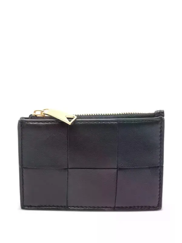 Bottega Veneta Cassette Keyring Coin Purse - Black