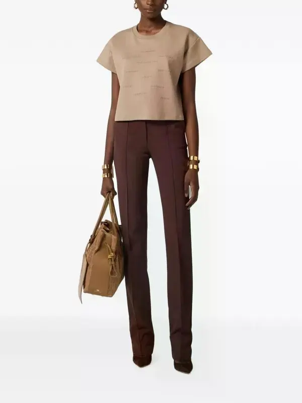 Elisabetta Franchi Belted Pin-tuck Trousers