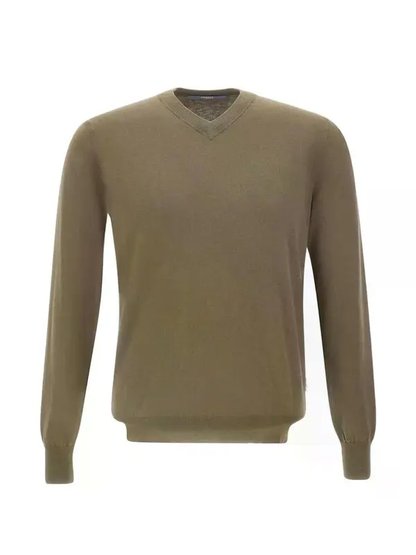 PEOPLE OF SHIBUYA Semi Brighton V-neck Sweater - Green