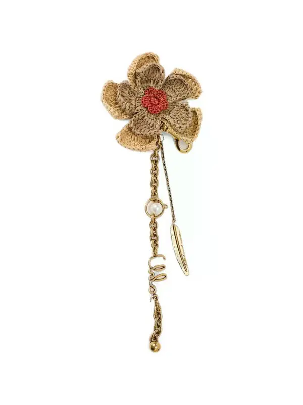 Chloé Crochet-flower Charm Bag Accessory - Neutrals