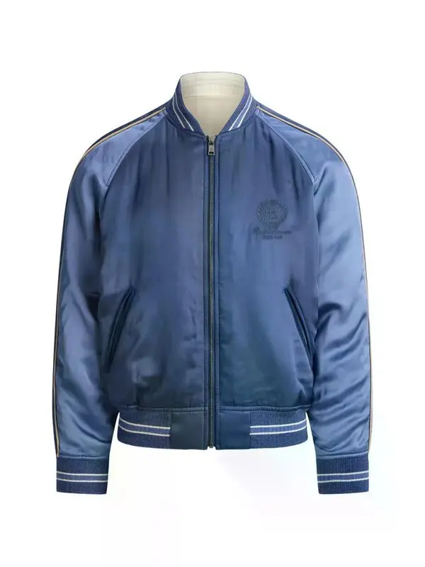 Ralph Lauren Purple Label Damon Reversible Satin Jacket - Blue
