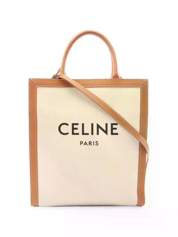 Celine 2000s Vertical Hippopotamus Tote Bag - Neutrals