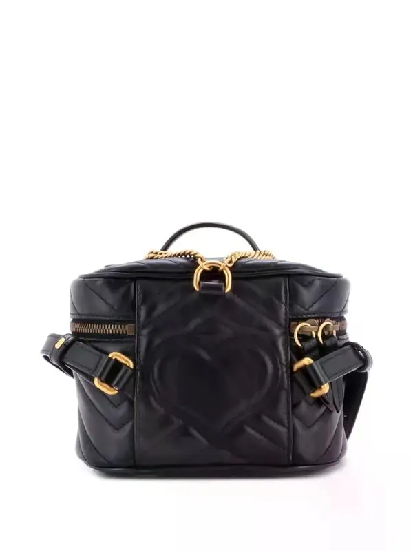 Gucci Gg Marmont Vanity Matelasse Leather Mini Backpack - Black