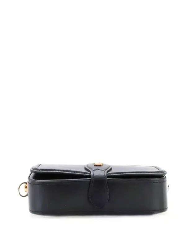 LOUIS VUITTON Officier Pouch Leather Crossbody Bag - Black