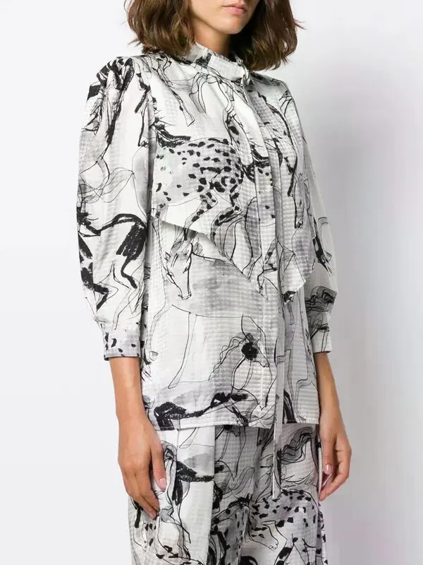 Stella McCartney Horse Print Blouse