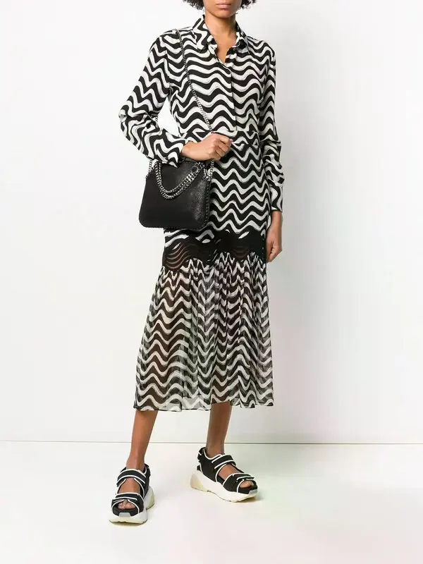 Stella McCartney Wave-print Long-sleeve Shirt