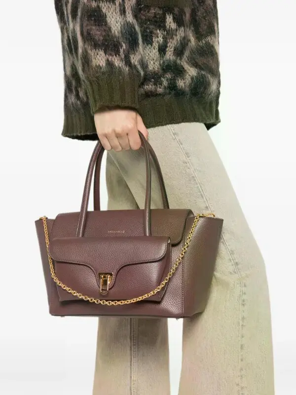 COCCINELLE Leather Tote Bag - Red