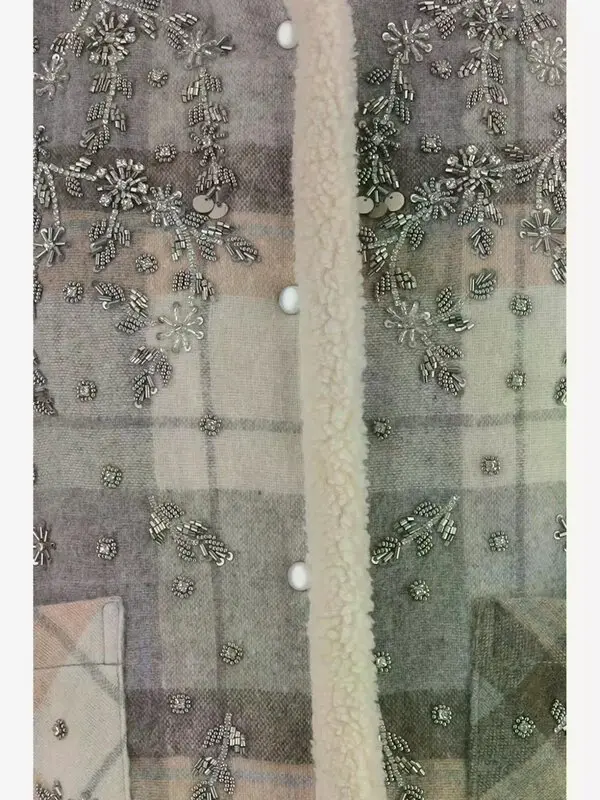 Stella McCartney Check-pattern Floral-embroidered Vest