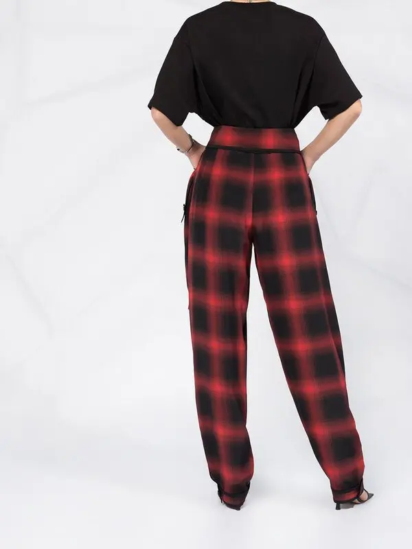 Stella McCartney Bessie Check Silk Trousers