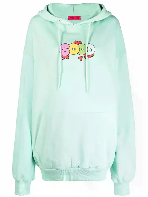IRENEISGOOD Oversized Logo-print Hoodie - Green