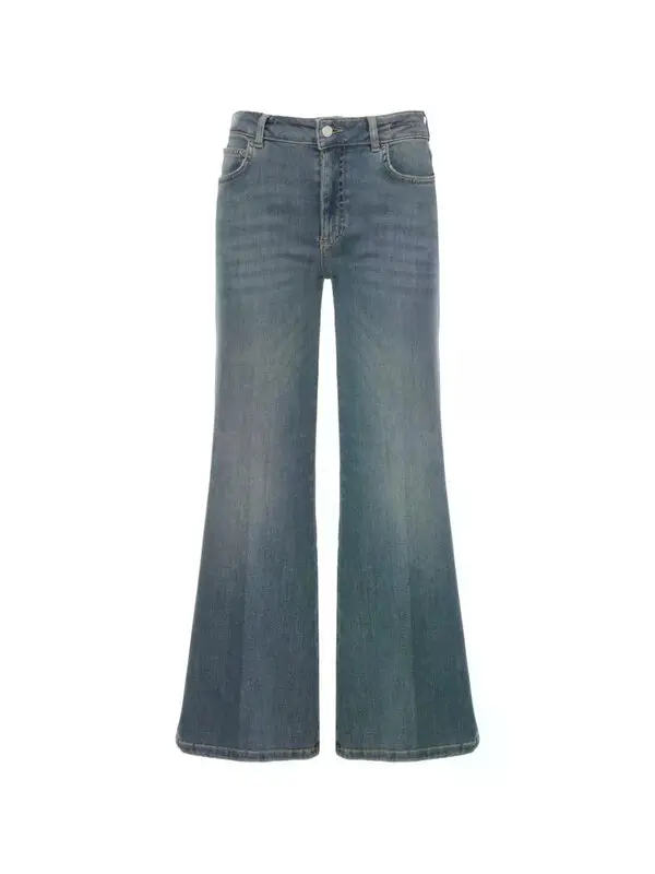 Marella Mlswlcrop Faded Wide-leg Jeans