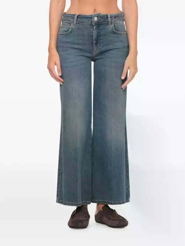 Marella Mlswlcrop Faded Wide-leg Jeans