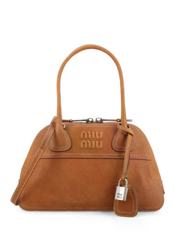 Miu Miu Logo-embossed Padlock-detail Shoulder Bag