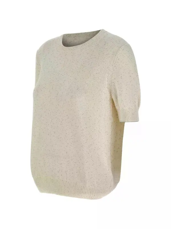 GRAN SASSO Sequin-embellished Short-sleeve Sweater