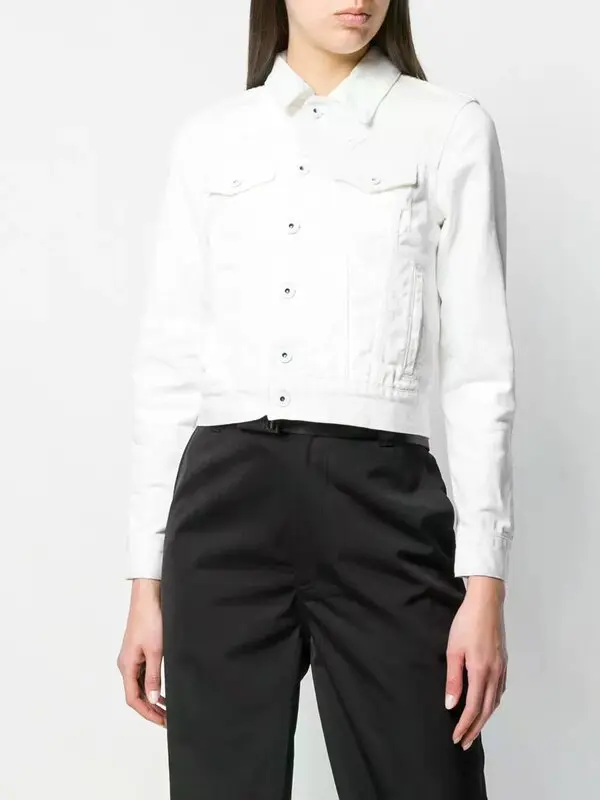 Off-White Cropped Denim Jacket