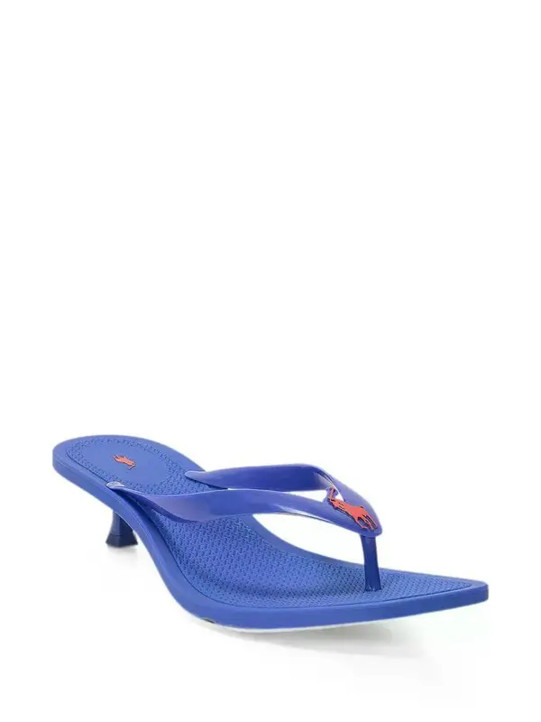 Polo Ralph Lauren Pony Motif Thong Strap Sandals - Blue