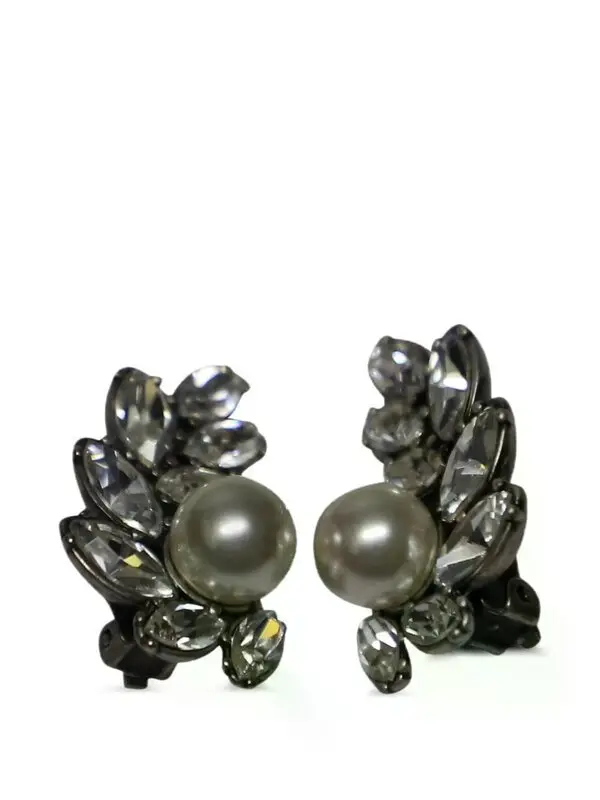 Tory Burch Clustered Crystal Pearl Earrings