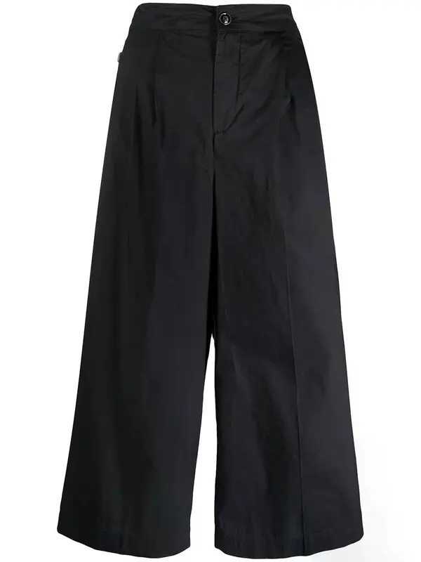 Woolrich Cropped Wide-leg Trousers - Black