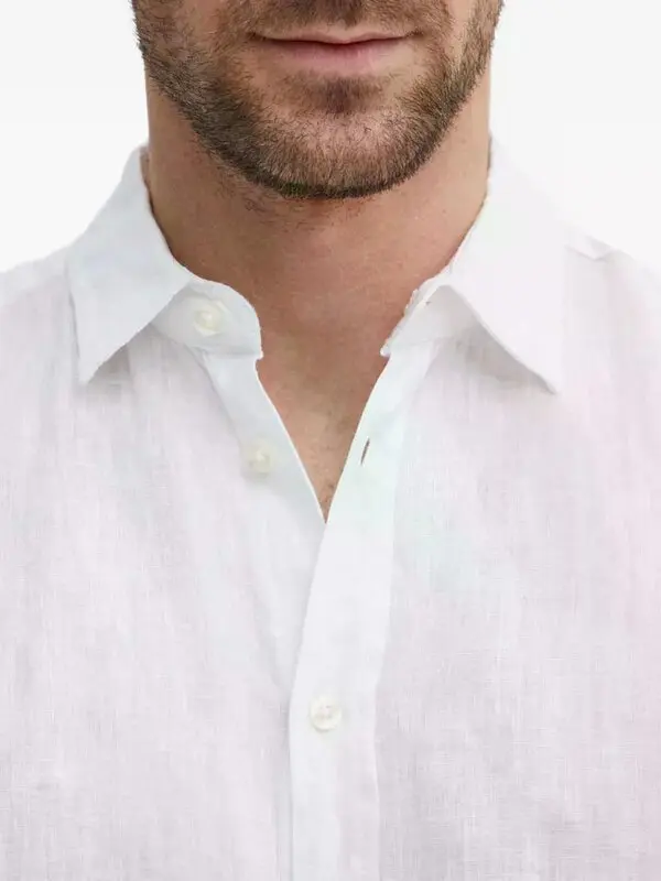 BENETTON Short-sleeve Linen Shirt