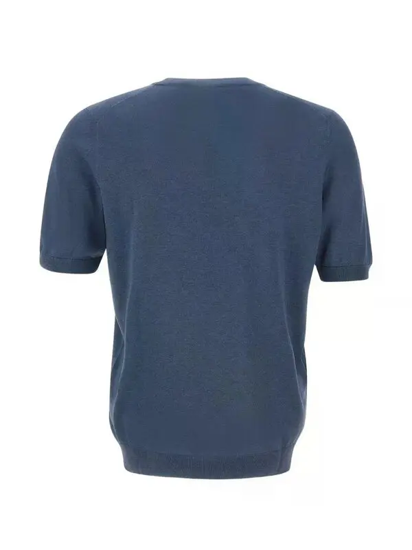 GRAN SASSO Short-sleeved Silk Top