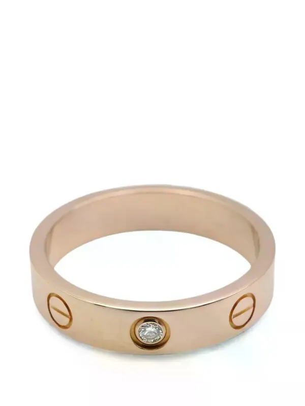 Cartier 2010s Mini Love Diamond Ring - Pink