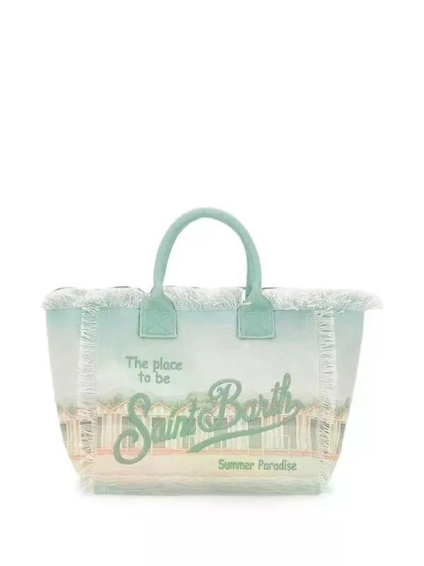 MC2 SAINT BARTH Vanity Fringe-trim Tote Bag - Blue
