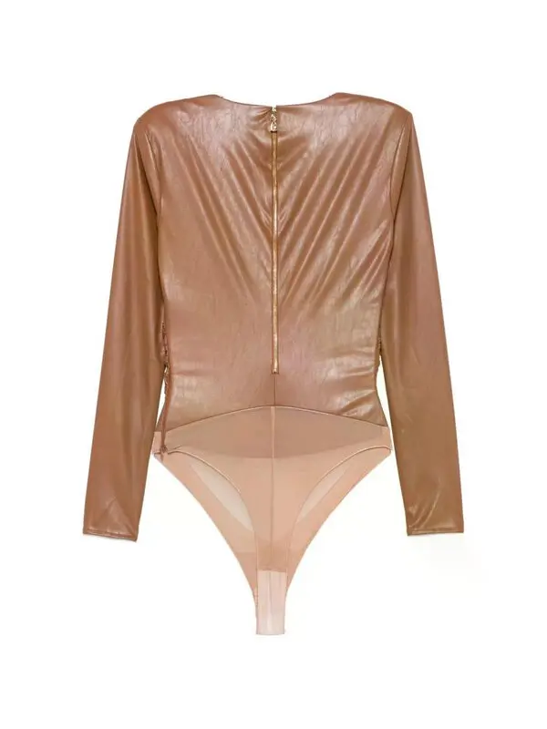 Elisabetta Franchi Bodysuit With Knot Detailing - Brown