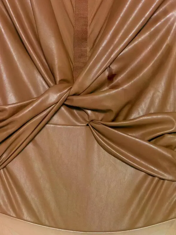 Elisabetta Franchi Bodysuit With Knot Detailing - Brown