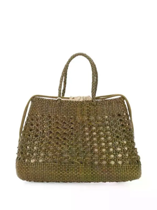 Dragon Diffusion Santa Cano Woven-leather Tote Bag