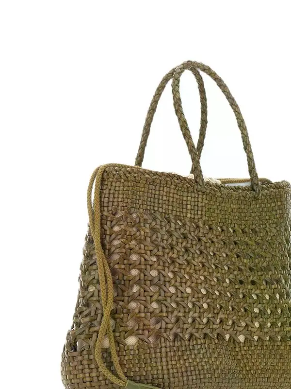 Dragon Diffusion Santa Cano Woven-leather Tote Bag