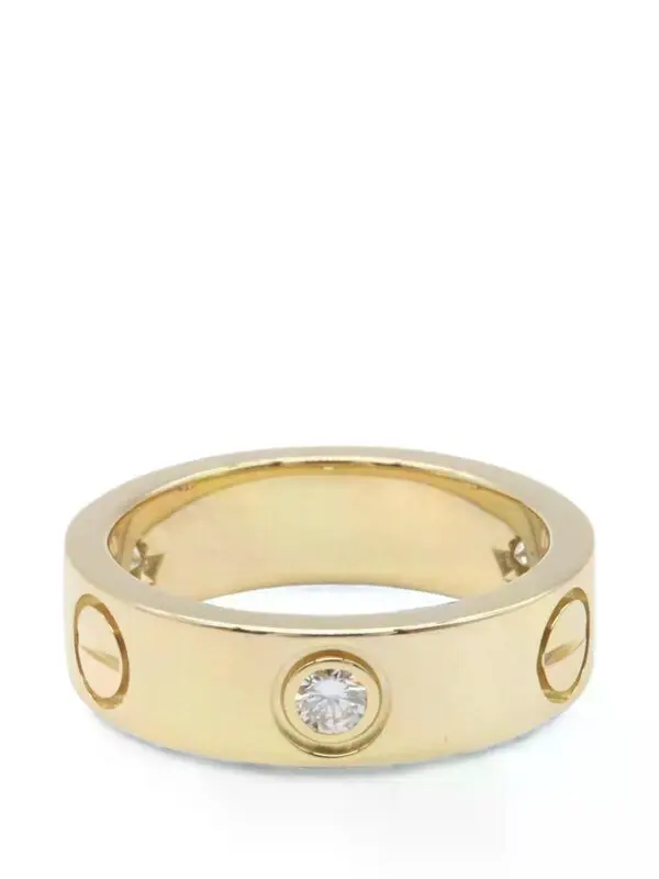 Cartier 18k Yellow Diamond Love Ring - Gold
