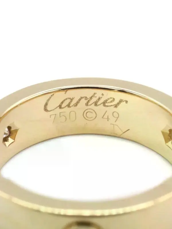 Cartier 18k Yellow Diamond Love Ring - Gold