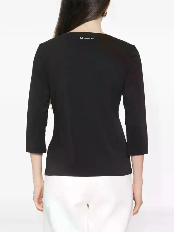 Max Mara Lorata Three-quarter Sleeve T-shirt - Black