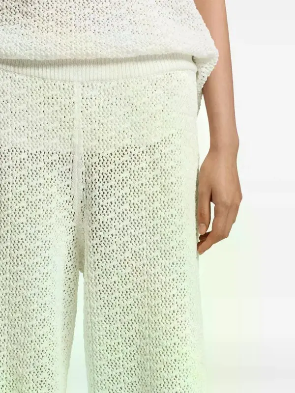 BOSS Crochet-knit Wide-leg Trousers