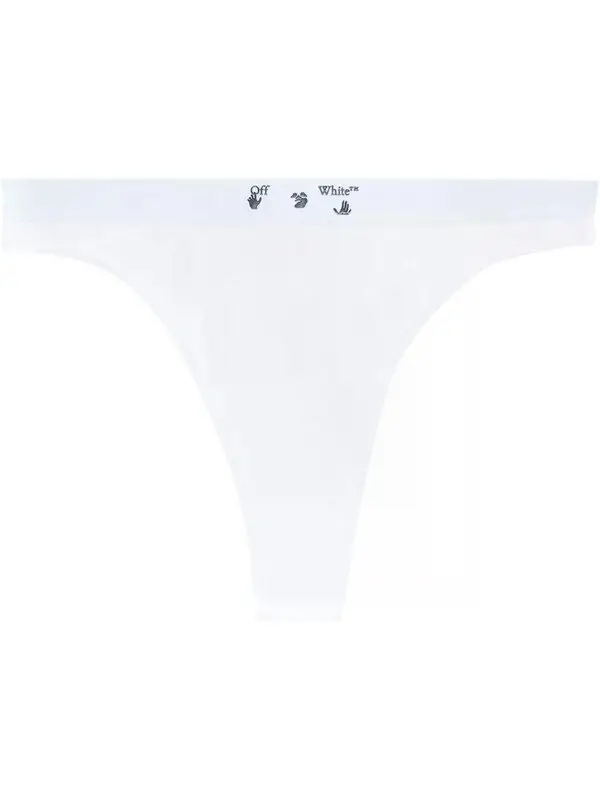 Off-White Two-pack Logo-print Thongs - White