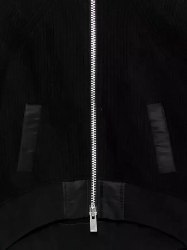 Sacai Ribbed-knit Panelled Cardigan