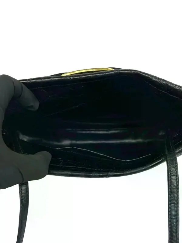 FERRAGAMO 1990-2000 Vara Bow Embossed Crossbody Bag