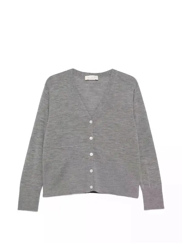 Max Mara Canditi V-neck Button-up Cardigan - Grey