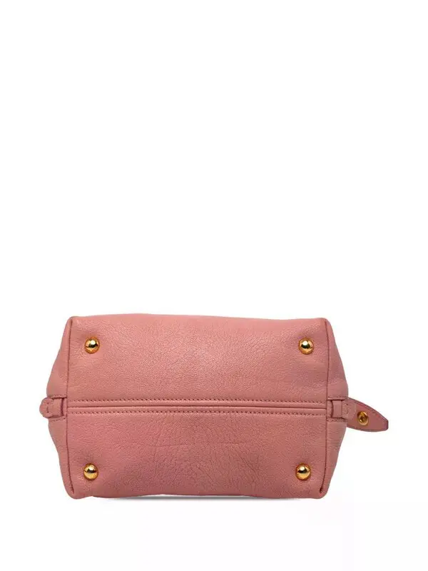Miu Miu 2010-2026 Goatskin Madras Side Zip Satchel