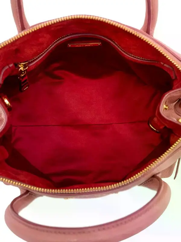 Miu Miu 2010-2026 Goatskin Madras Side Zip Satchel