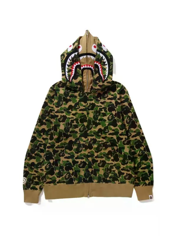 A BATHING APE Full-zip Camouflage-print Hoodie - Green