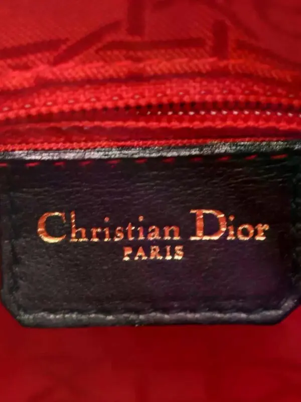 Dior Medium Lambskin Cannage Lady Satchel - Black