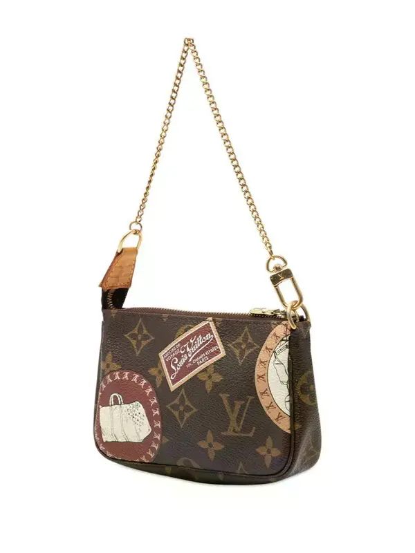 LOUIS VUITTON 2009 Monogram Trunks And Bags Patch Mini Pochette Accessoires Handbag - Brown